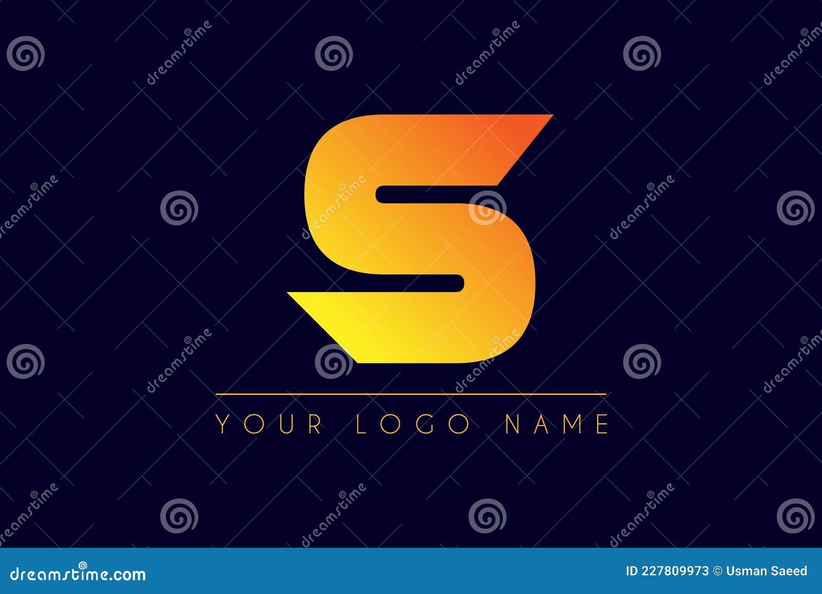 Initial Letter S Font with Gradient Color Icon Logo Design Illustration ...