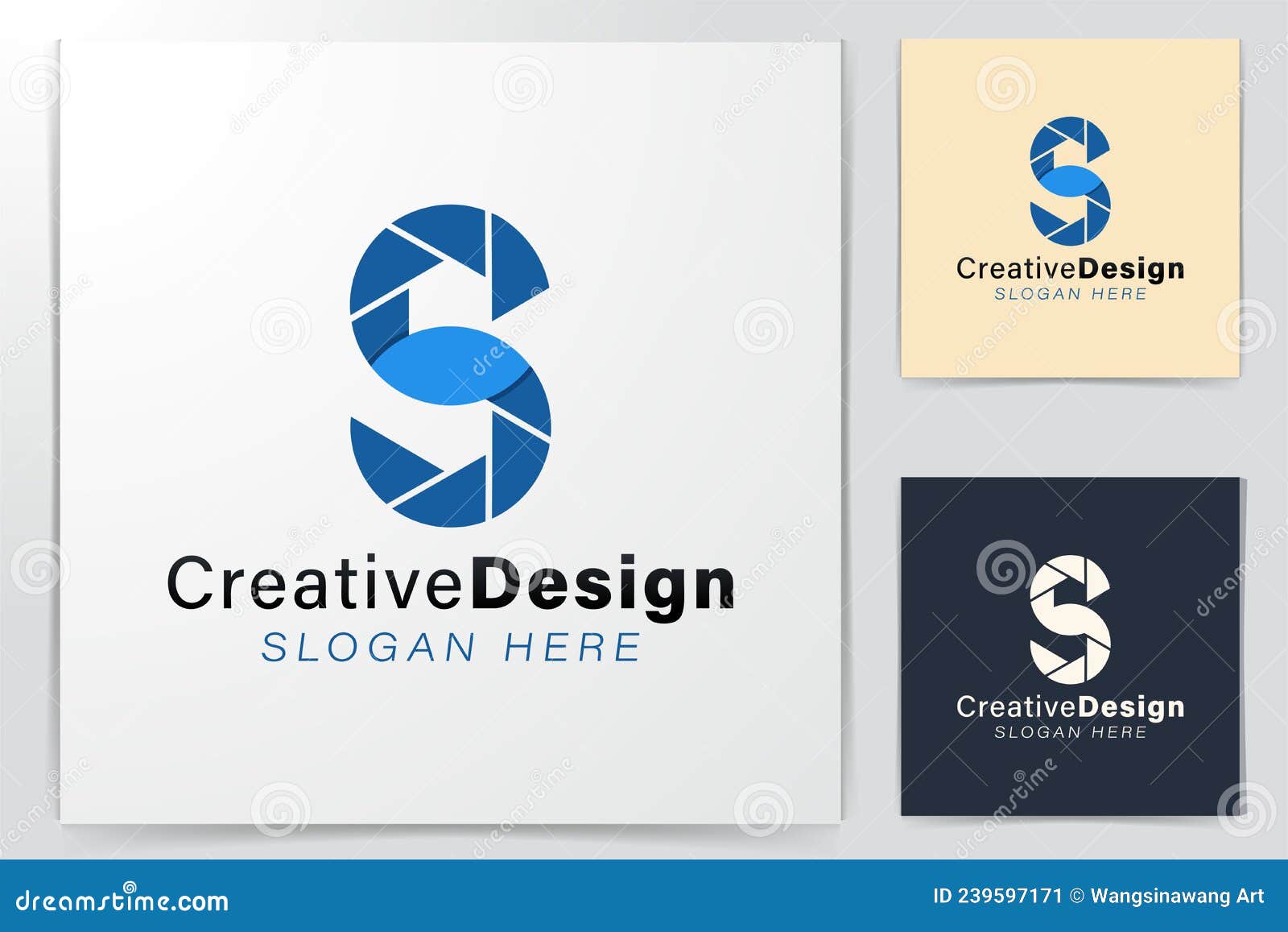 Initial Letter S Modern Shutter Camera Logo Ideas. Inspiration Logo ...