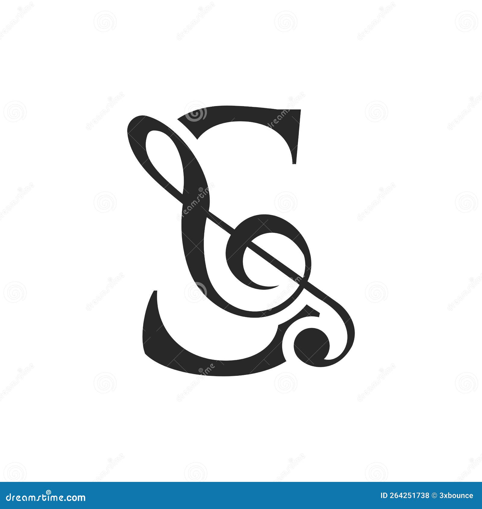 Initial Letter S Music Logo. Dj Symbol Podcast Logo Icon Vector ...