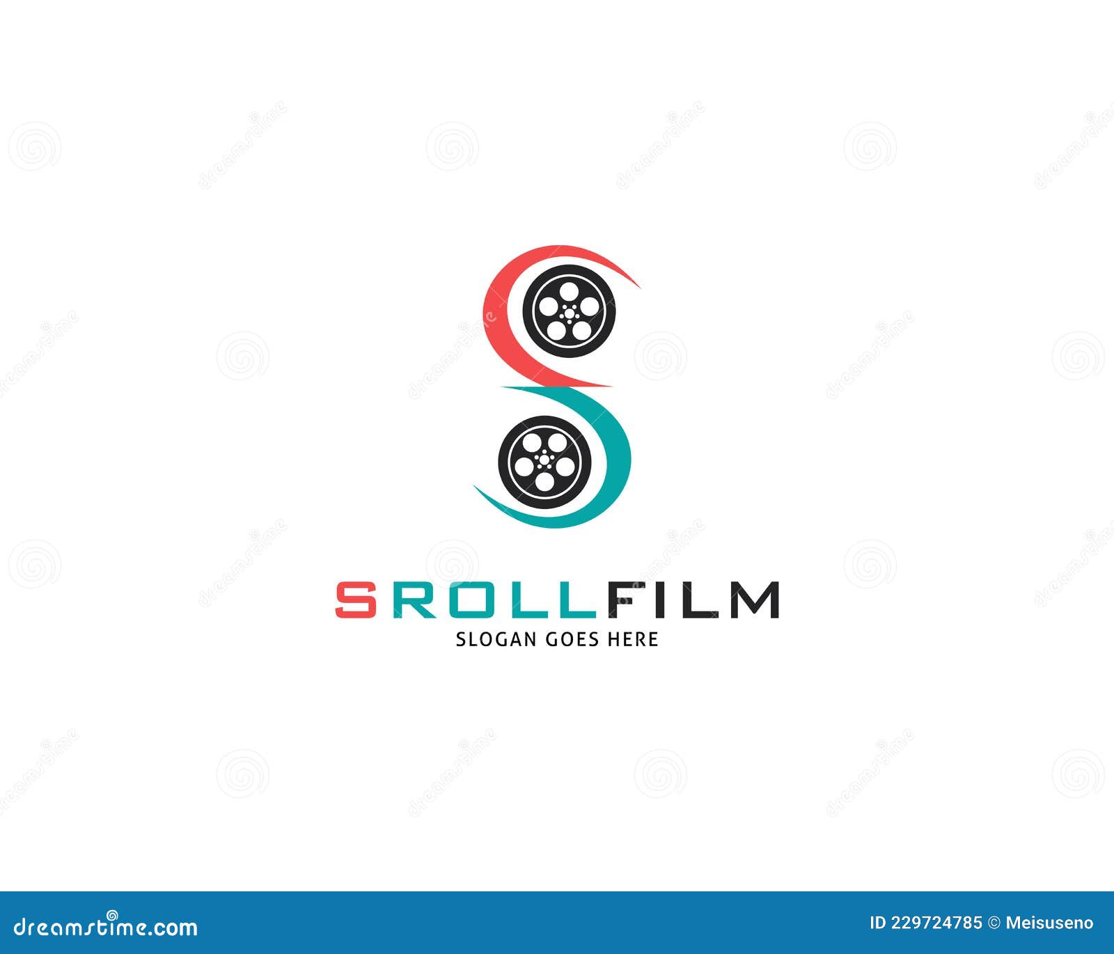 Initial Letter S Roll Films Logo Design Vector Stock Vector ...