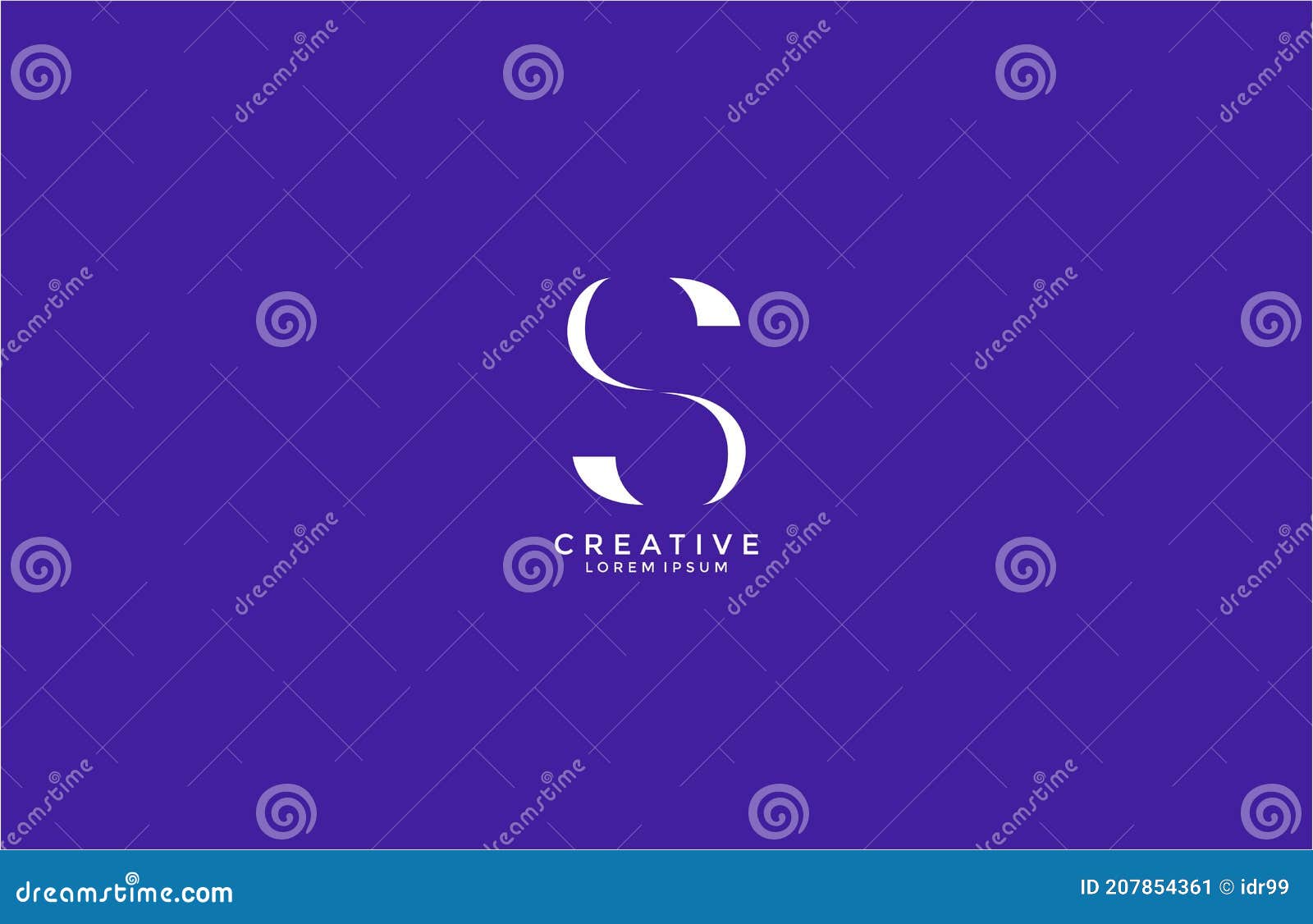 Initial Letter S Simple Minimal Logogram Stock Illustration ...