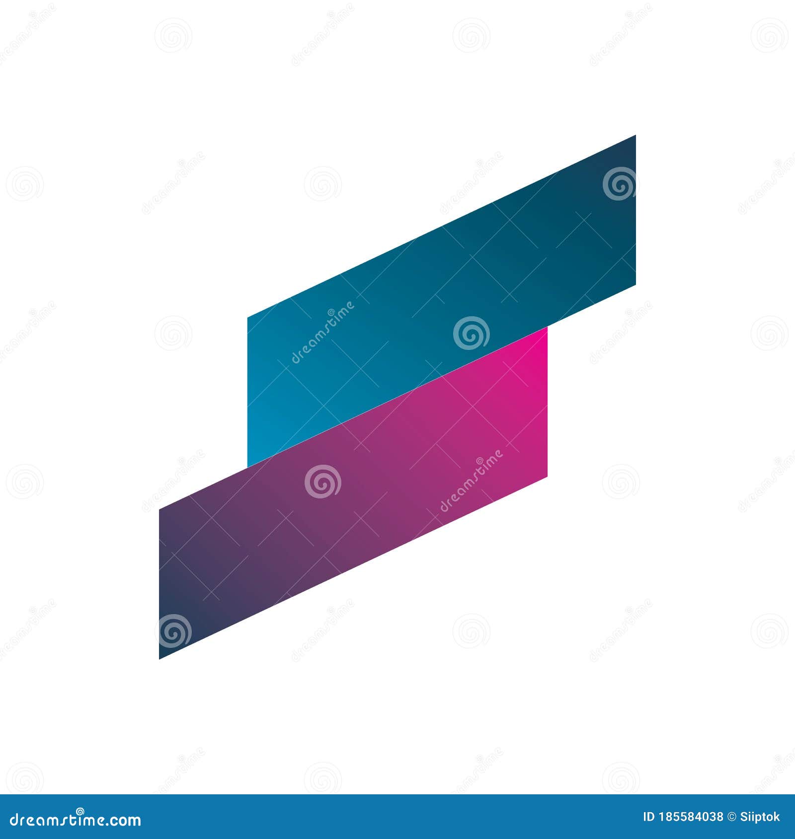 Square Diagonal Initial Letter S Logo Design Stock Illustration ...