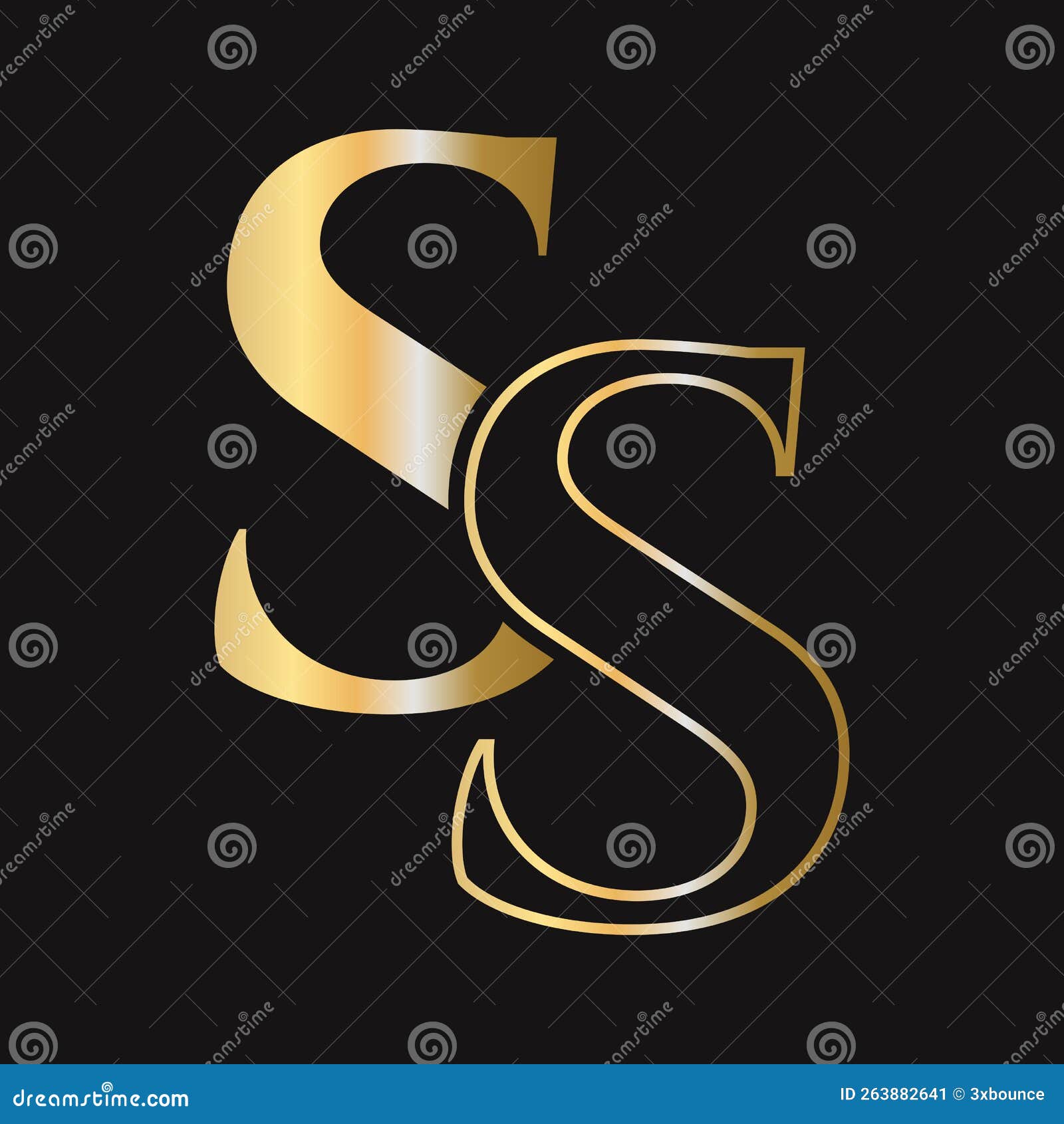 Initial Letter S S, SS Logo Design Vector Template. Monogram SS ...