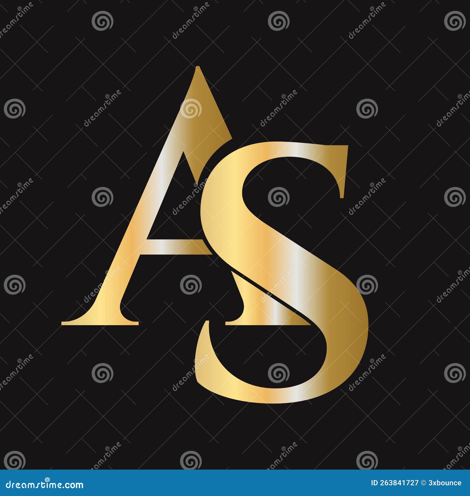 Initial Letter SA, AS Logo Design Vector Template. Monogram SA Logotype ...