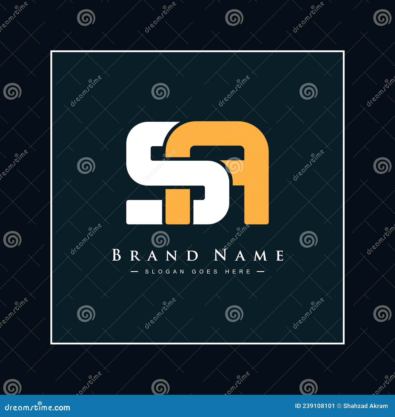 Initial Letter SA Logo - Minimal Business Logo Stock Vector ...