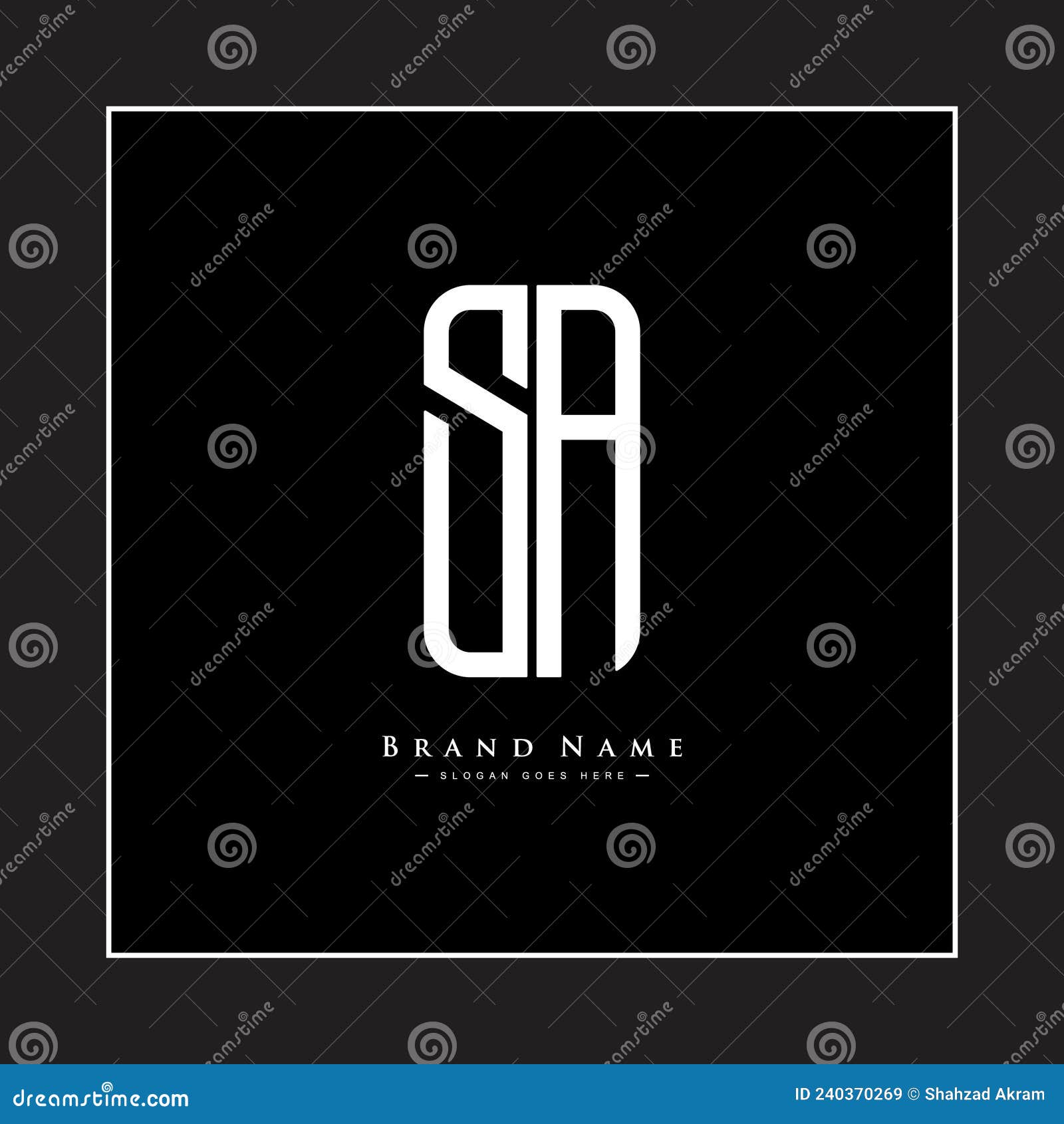 Initial Letter SA Logo - Simple Alphabet Logo Stock Vector ...