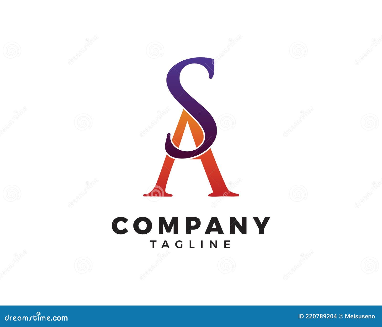 Initial Letter SA Logo Template Design Stock Vector - Illustration of ...