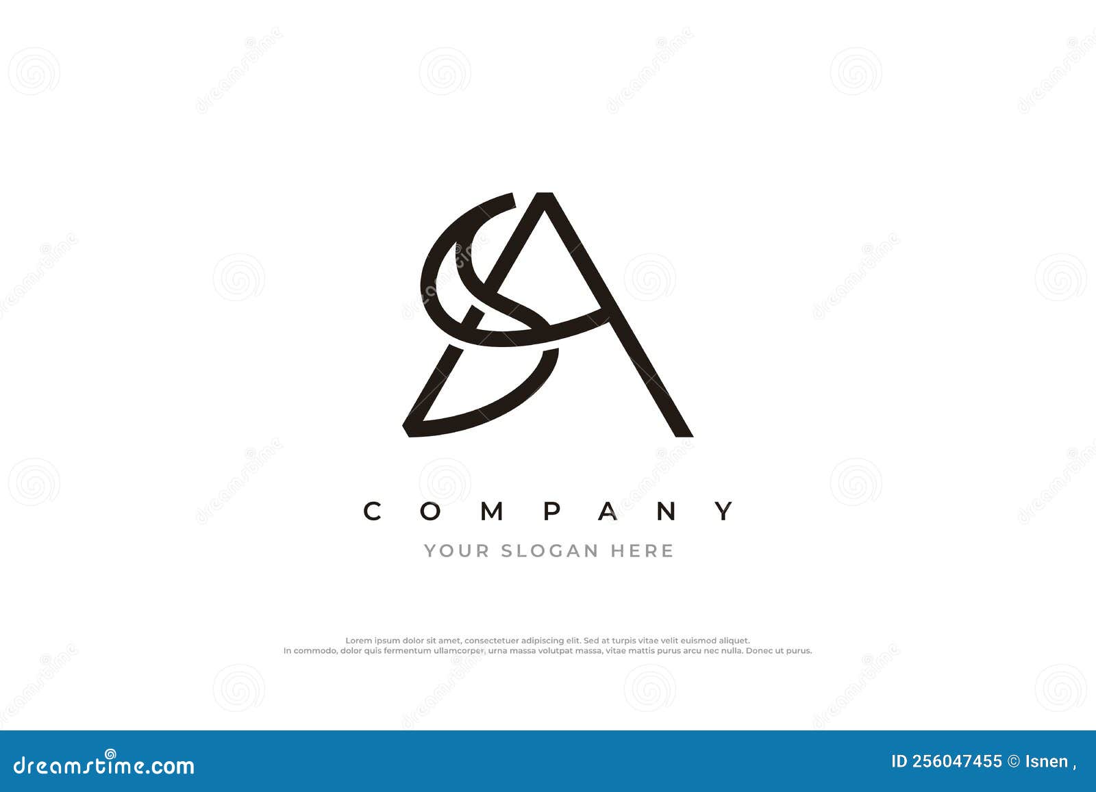 Initial Letter SA Monogram Logo Design Vector Stock Vector ...