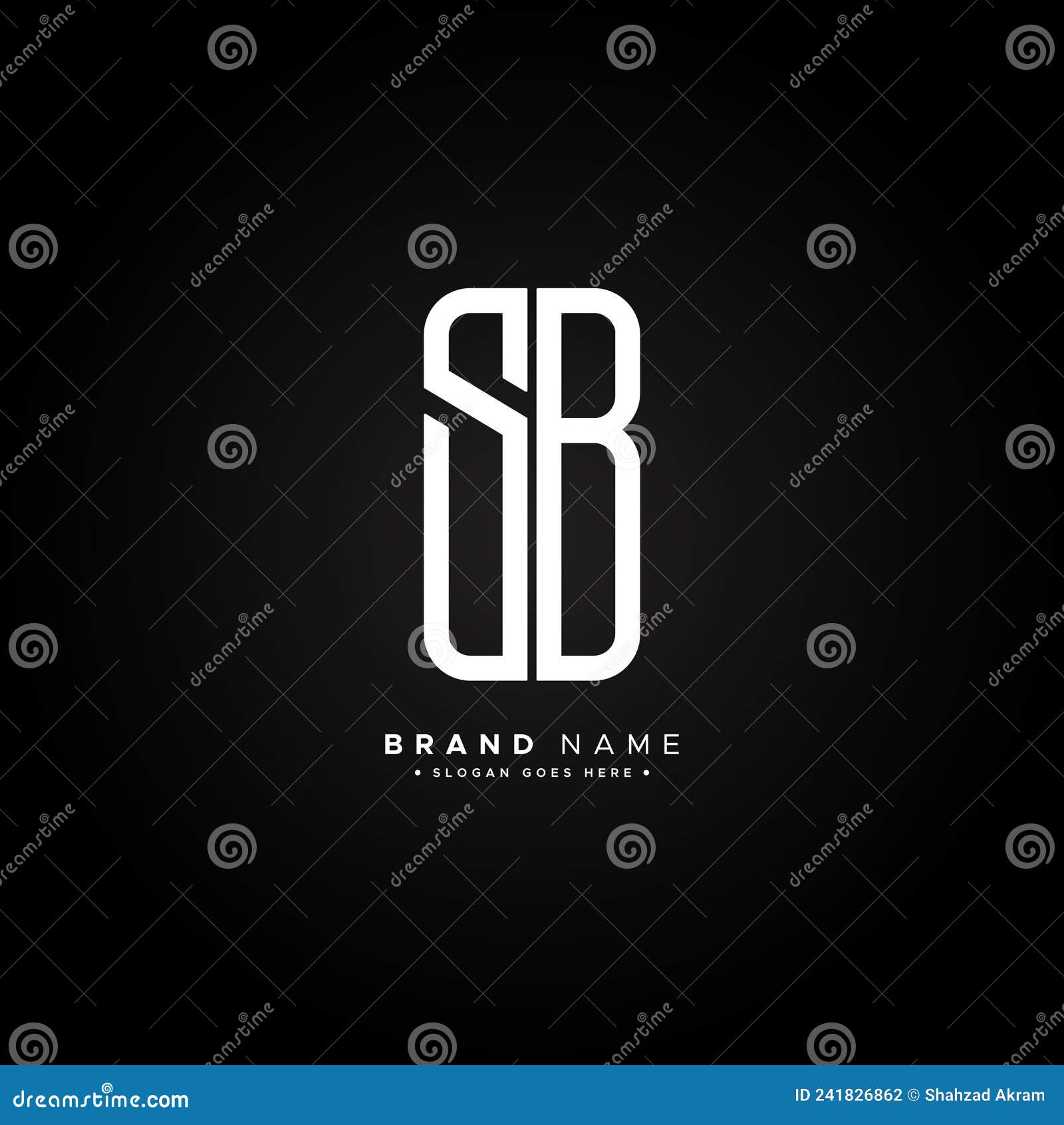 Initial Letter SB Logo - Simple Business Logo for Alphabet S and B ...
