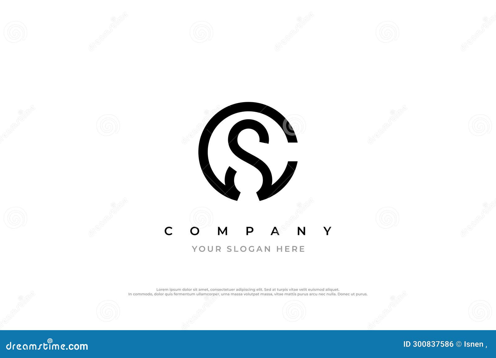 Letter SC Logo or CS Monogram Logo Design Stock Vector - Illustration ...