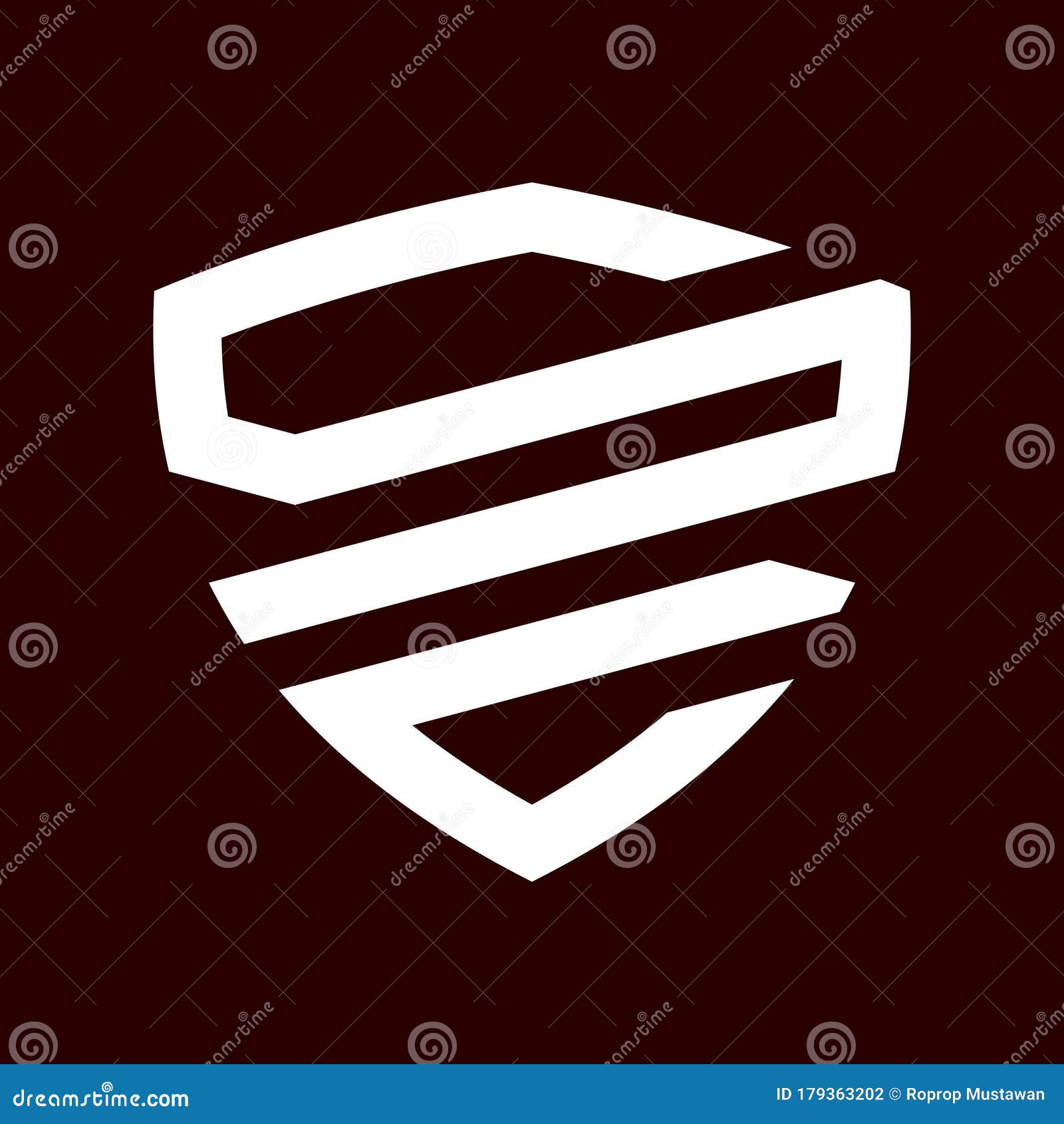 Initial Letter SC Logo Template with Modern Geometric Shield Symbol in ...