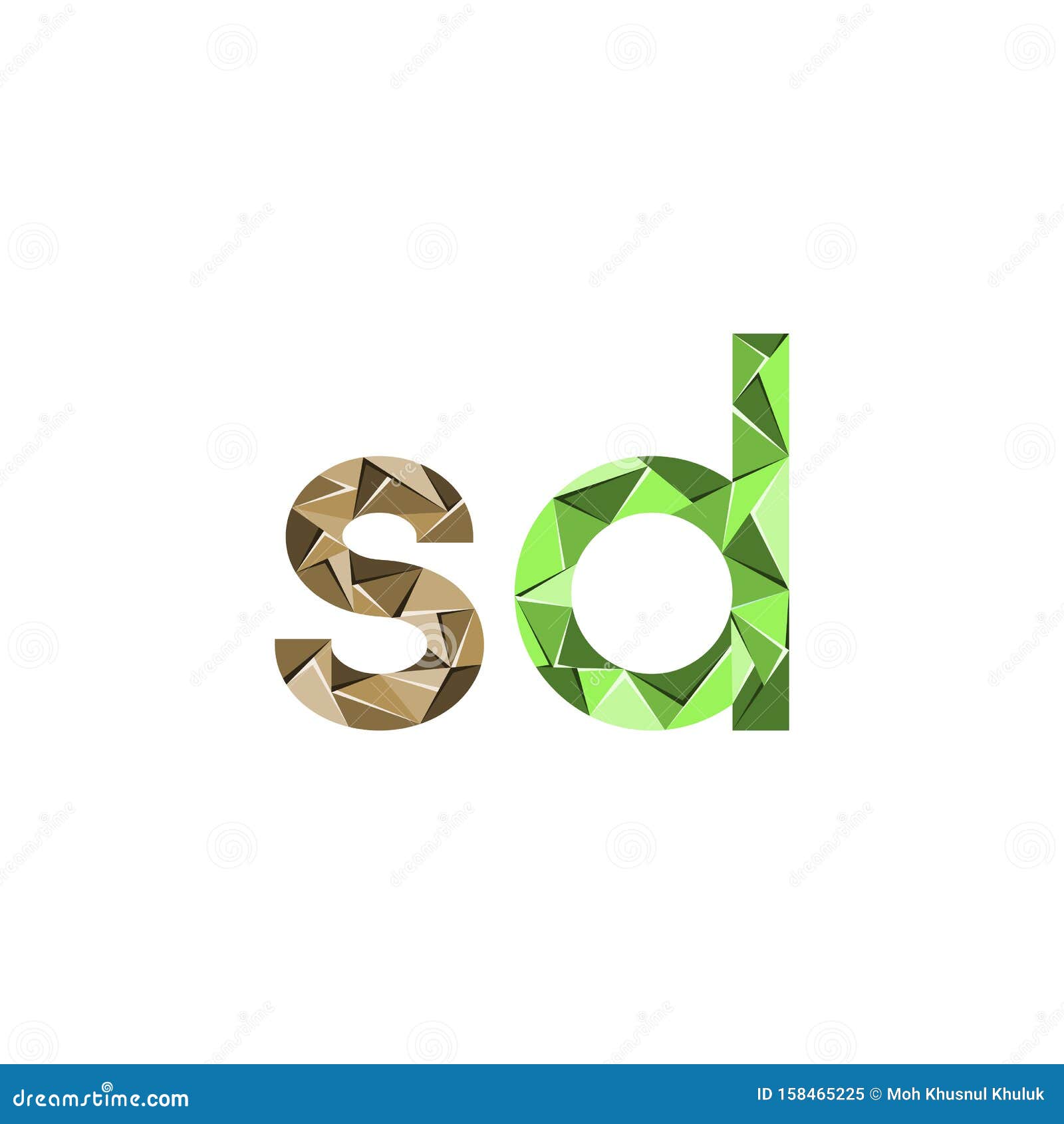 Initial Letter Sd Abstract Triangle Logo Vector Stock Vector ...