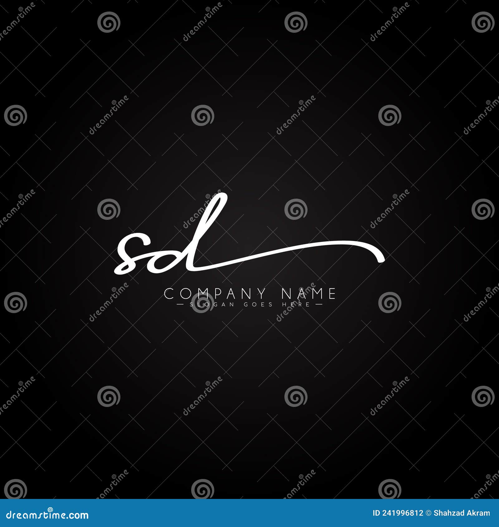 Initial Letter SD Logo - Hand Drawn Signature Logo Stock Vector ...