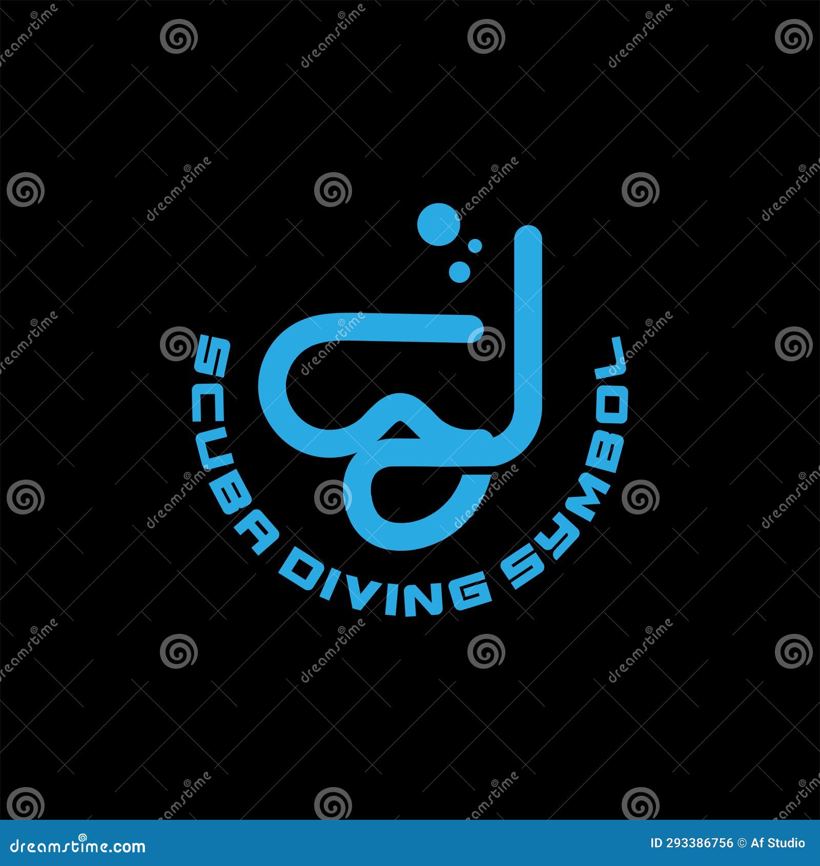 Initial Letter SD Shape Scuba Goggles for Scuba Diving Logo Design ...