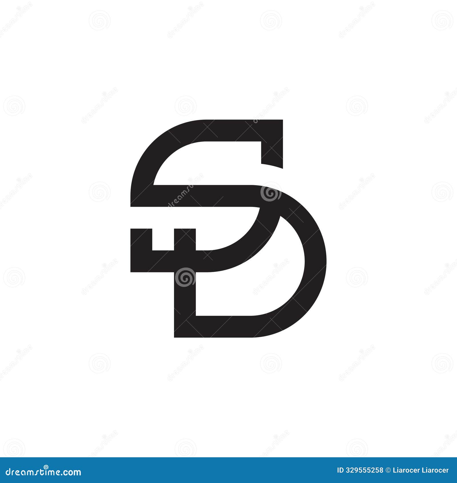 Initial Letter SD Simple Logo Vector Stock Vector - Illustration of ...