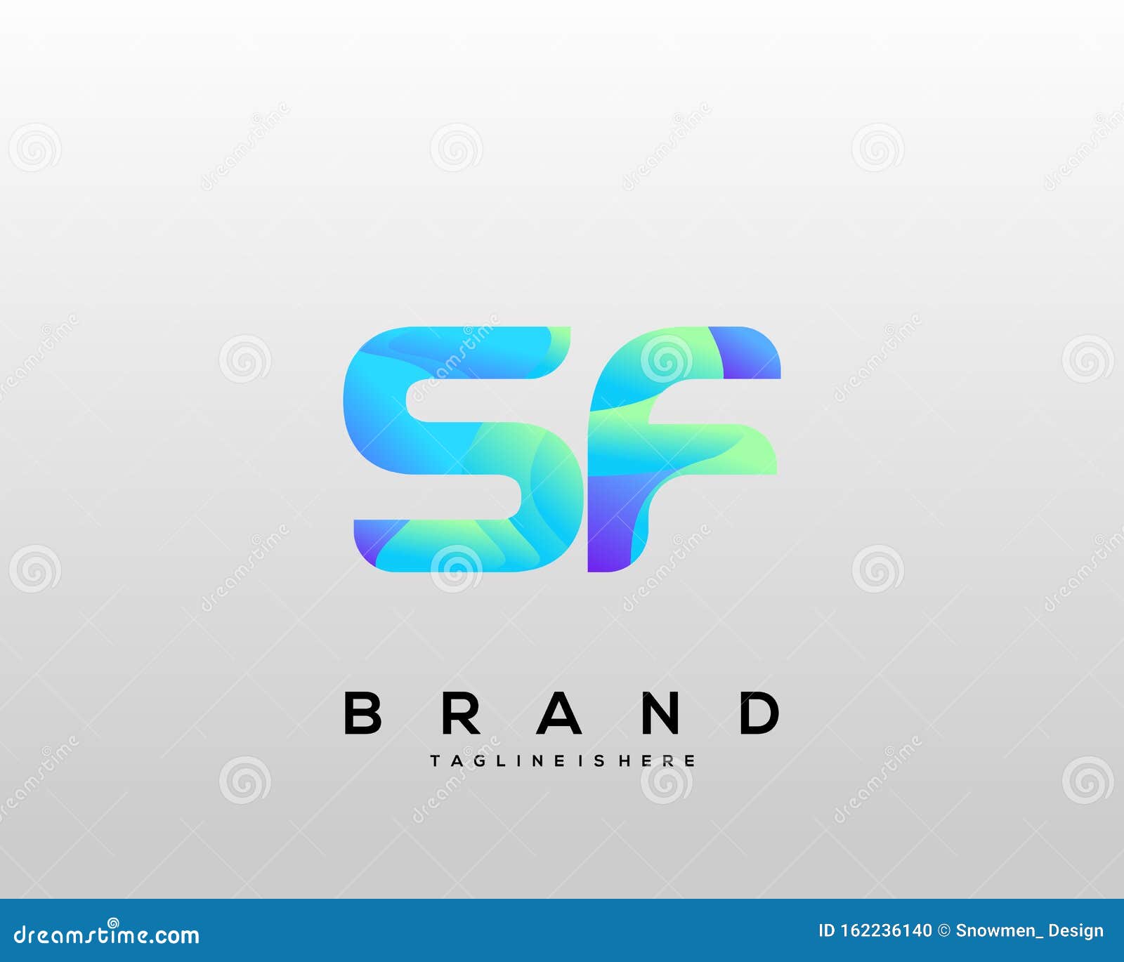 Initial Letter SF Logo with Colorful Circle Background, Letter ...