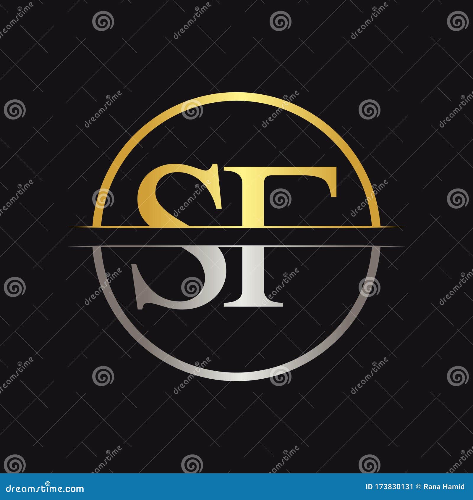 Initial Letter SF Logo Design Vector Template. SF Letter Logo Design ...