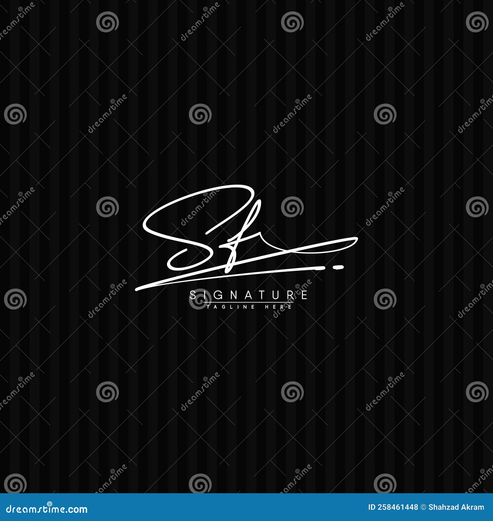 Initial Letter SF Logo, Hand Drawn Signature Logo Stock Vector ...
