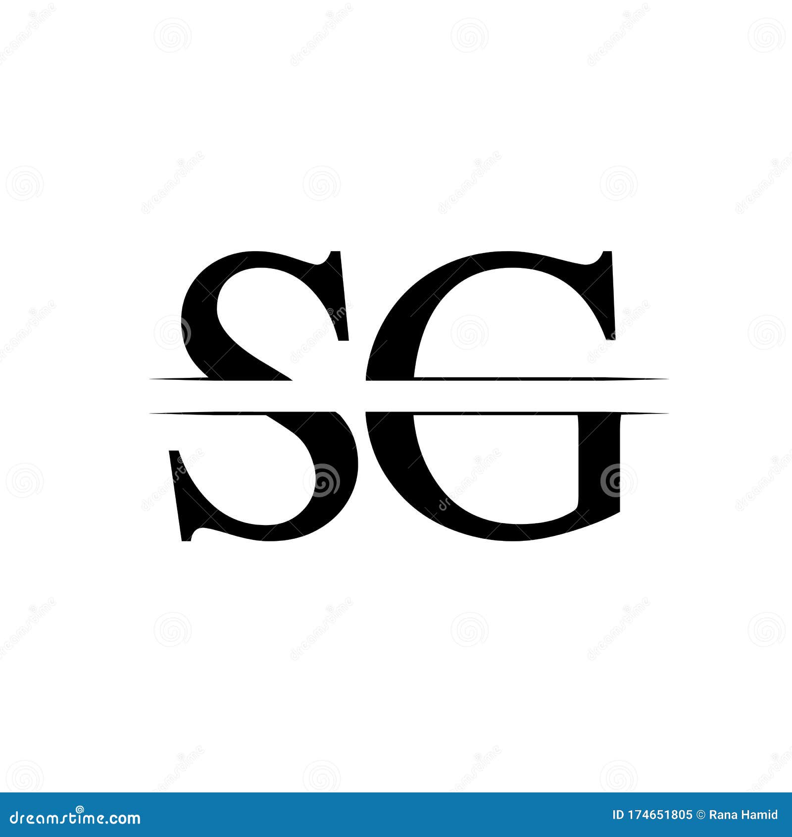 Initial Letter SG Logo Design Vector Template. SG Letter Logo Design ...
