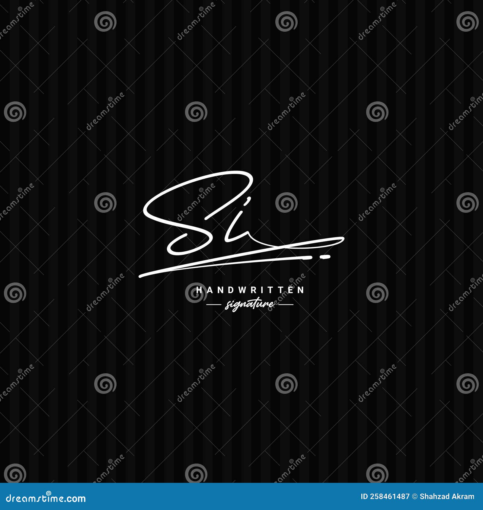 Initial Letter SI Logo - Hand Drawn Signature Logo Stock Vector ...
