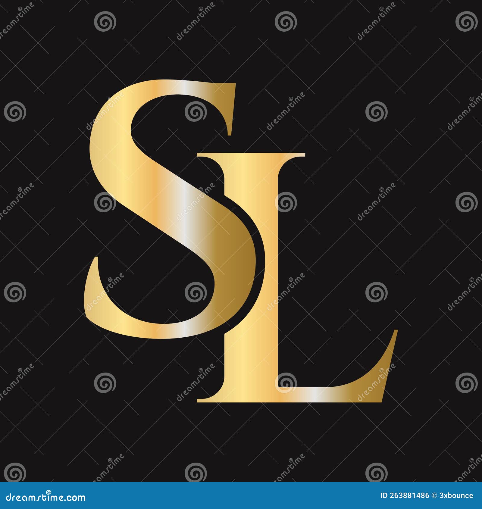 Initial Letter SL, LS Logo Design Vector Template. Monogram SL Logotype ...