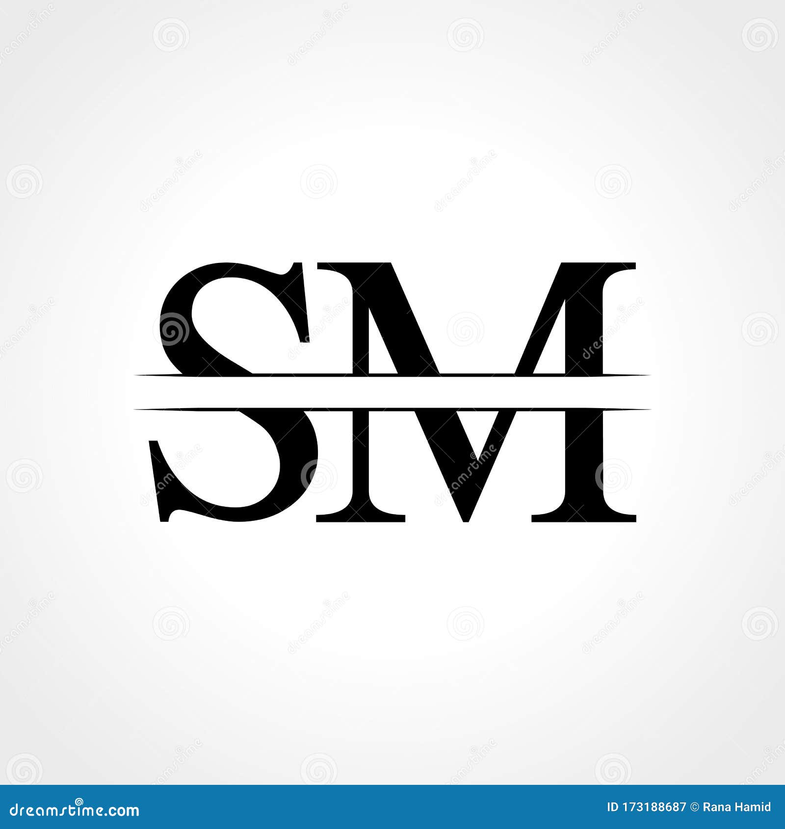 Initial Letter SM Logo Design Vector Template. SM Letter Logo Design ...