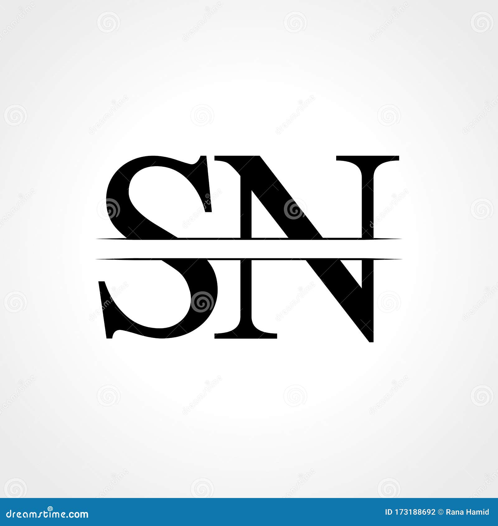 Initial Letter SN Logo Design Vector Template. SN Letter Logo Design ...