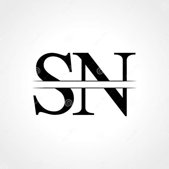 Initial Letter SN Logo Design Vector Template. SN Letter Logo Design ...