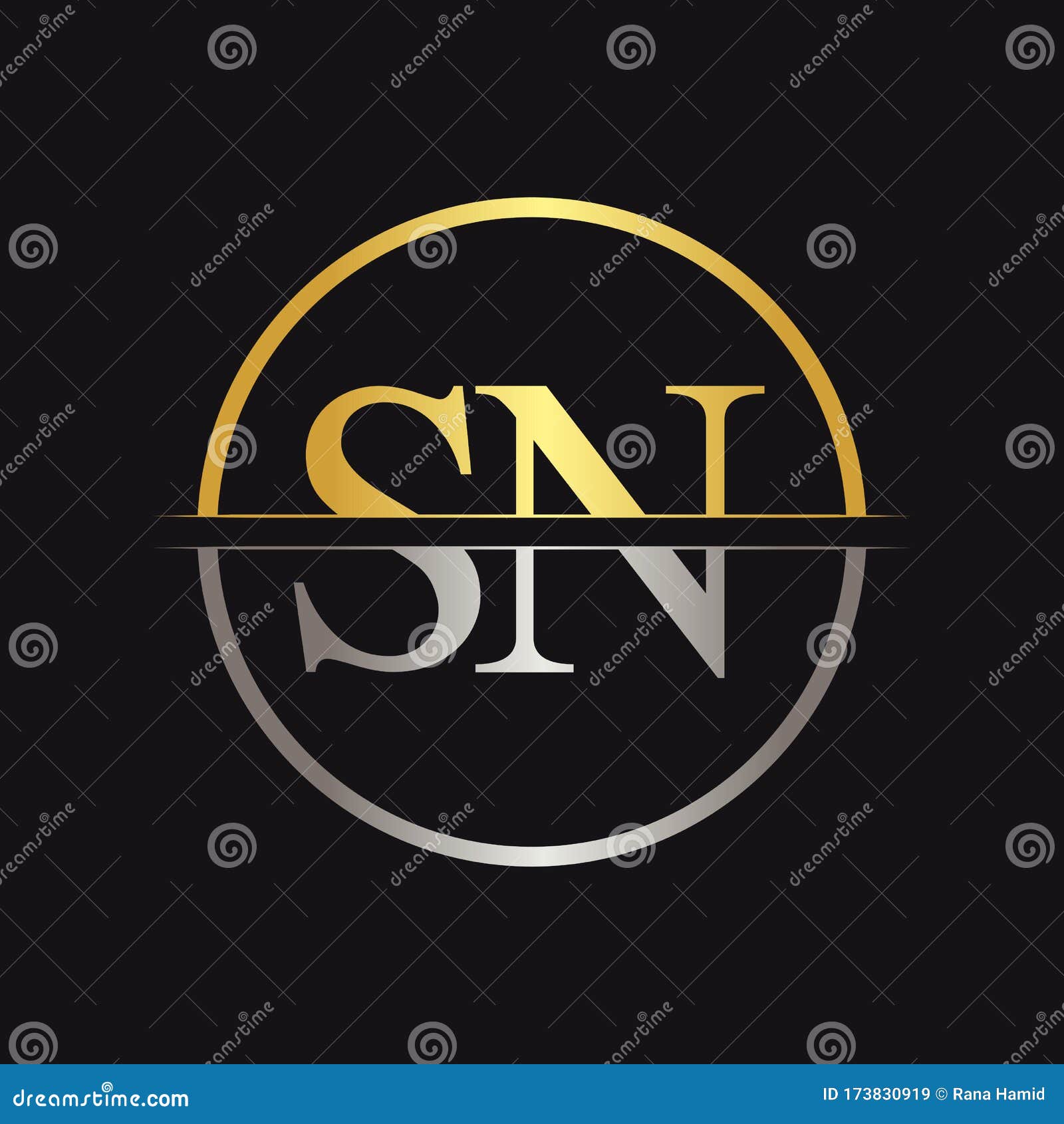 Initial Letter SN Logo Design Vector Template. SN Letter Logo Design ...