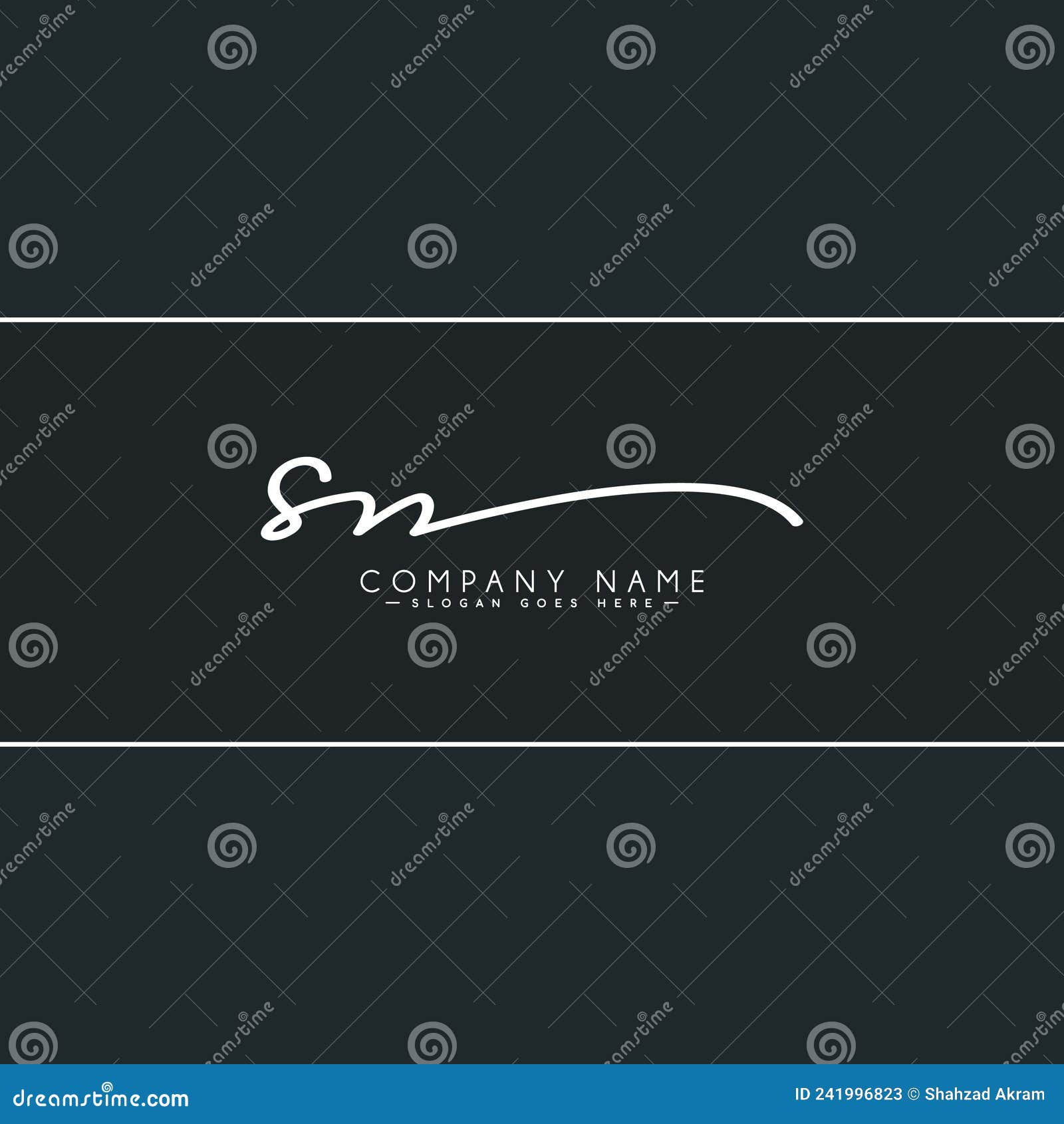 Initial Letter SN Logo - Handwritten Signature Logo Stock Vector ...