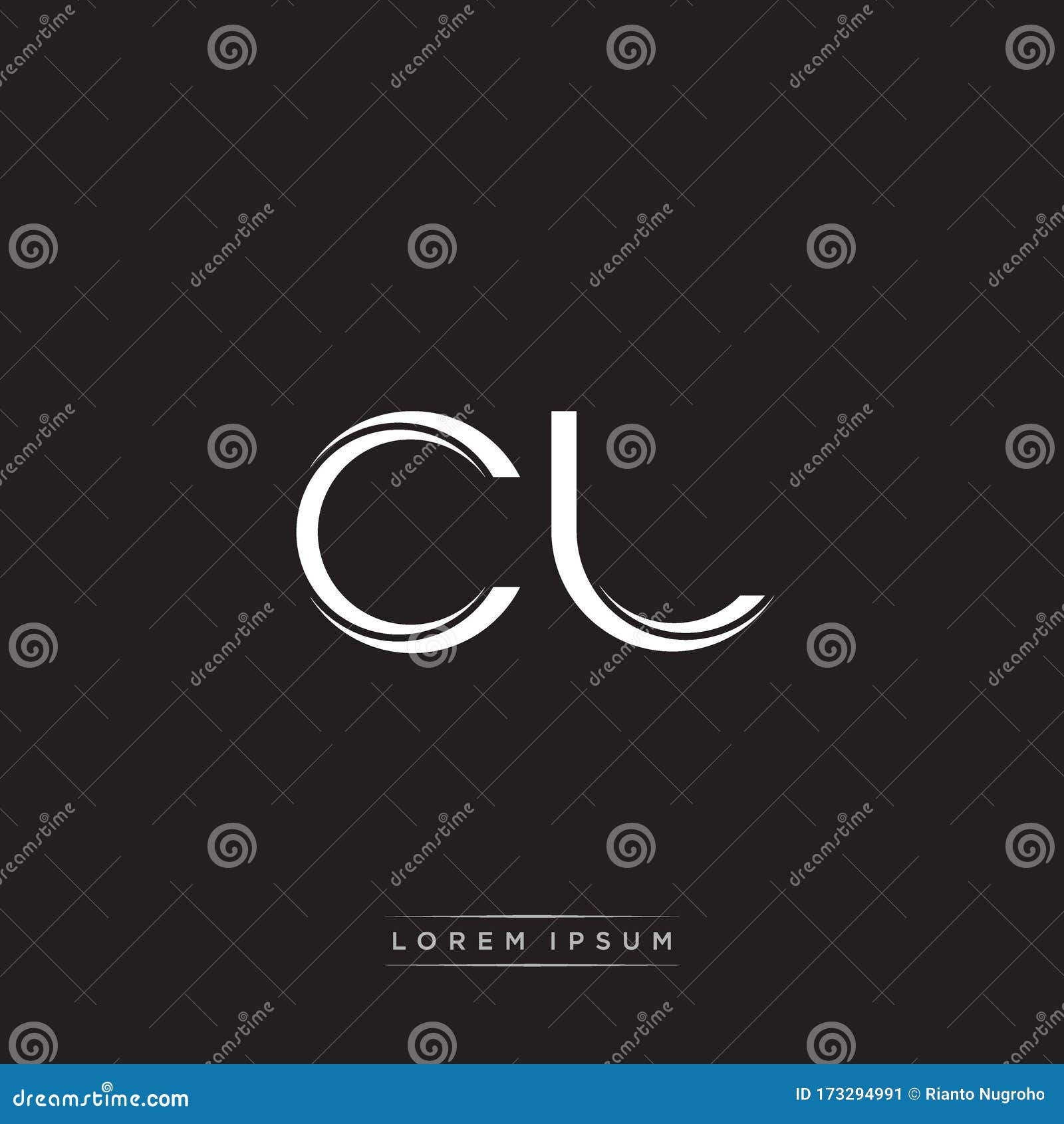 CL Initial Letter Split Lowercase Logo Modern Monogram Template ...