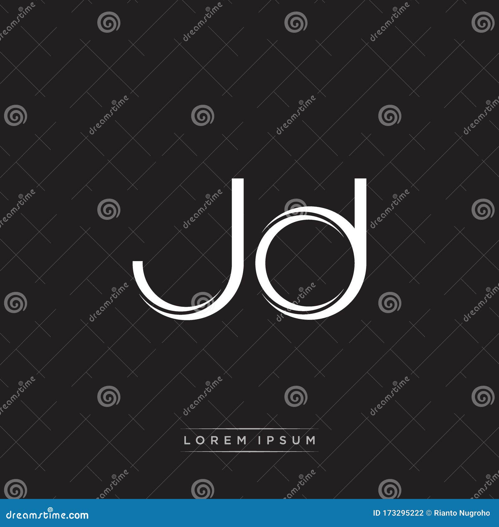 JD Initial Letter Split Lowercase Logo Modern Monogram Template ...
