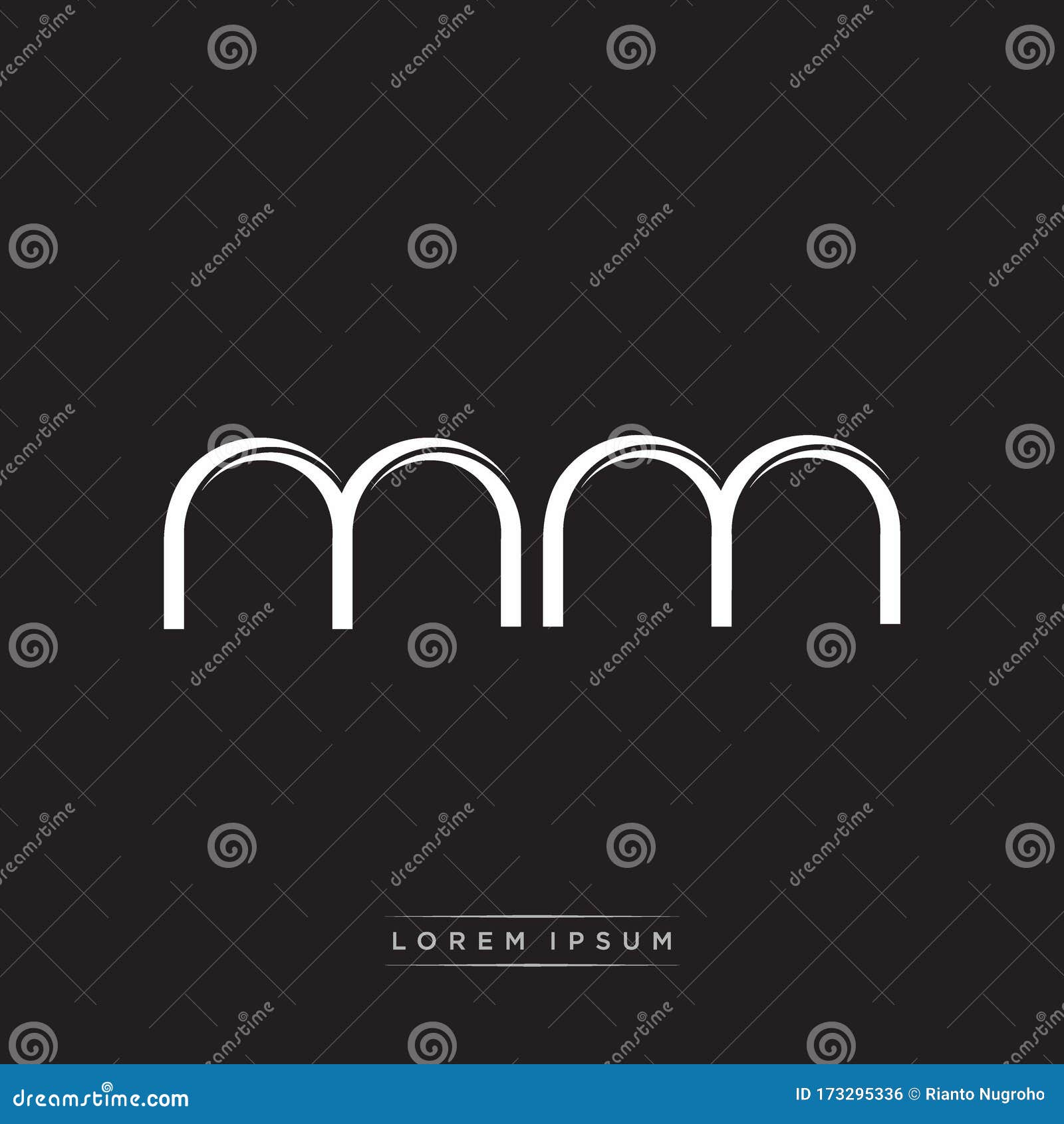MM Initial Letter Split Lowercase Logo Modern Monogram Template ...