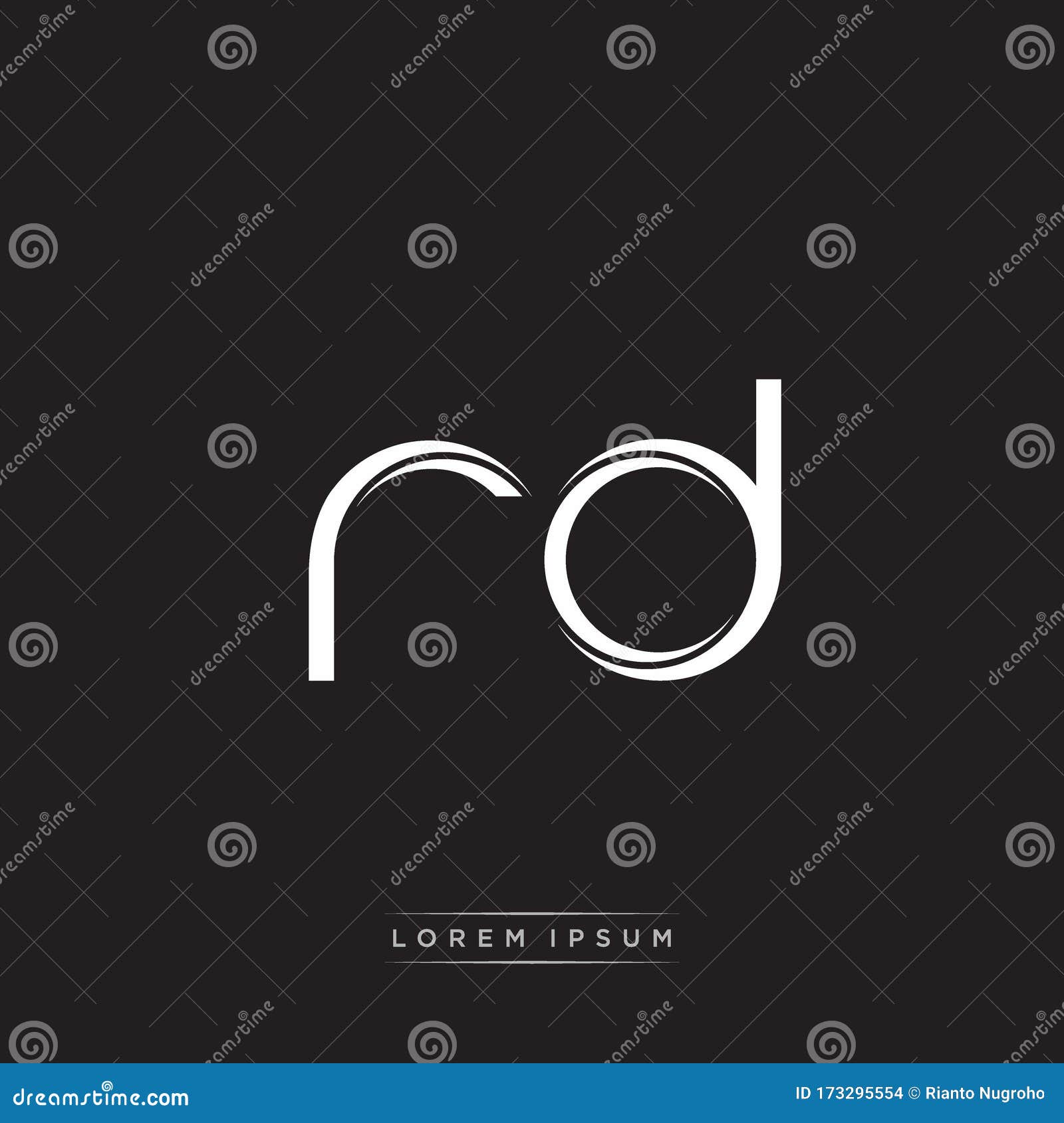 RD Initial Letter Split Lowercase Logo Modern Monogram Template ...