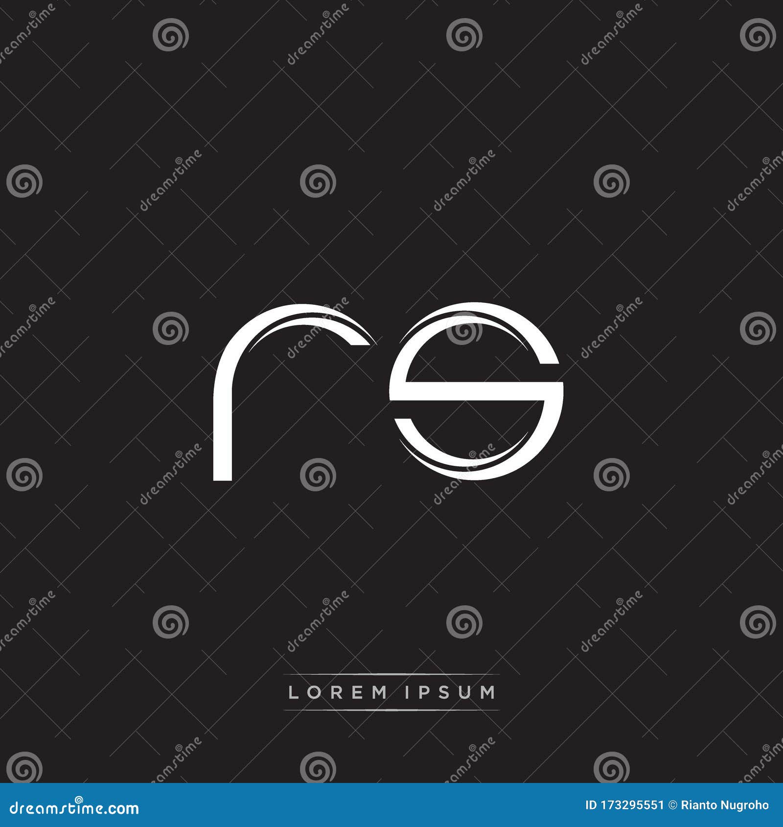 RS Initial Letter Split Lowercase Logo Modern Monogram Template ...
