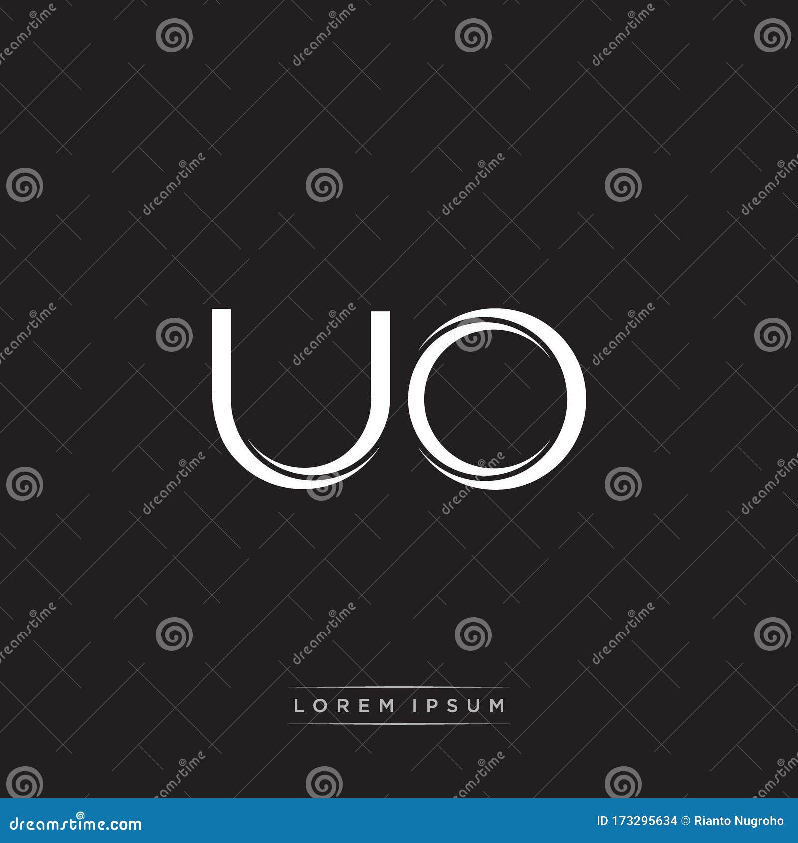 UO Initial Letter Split Lowercase Logo Modern Monogram Template ...