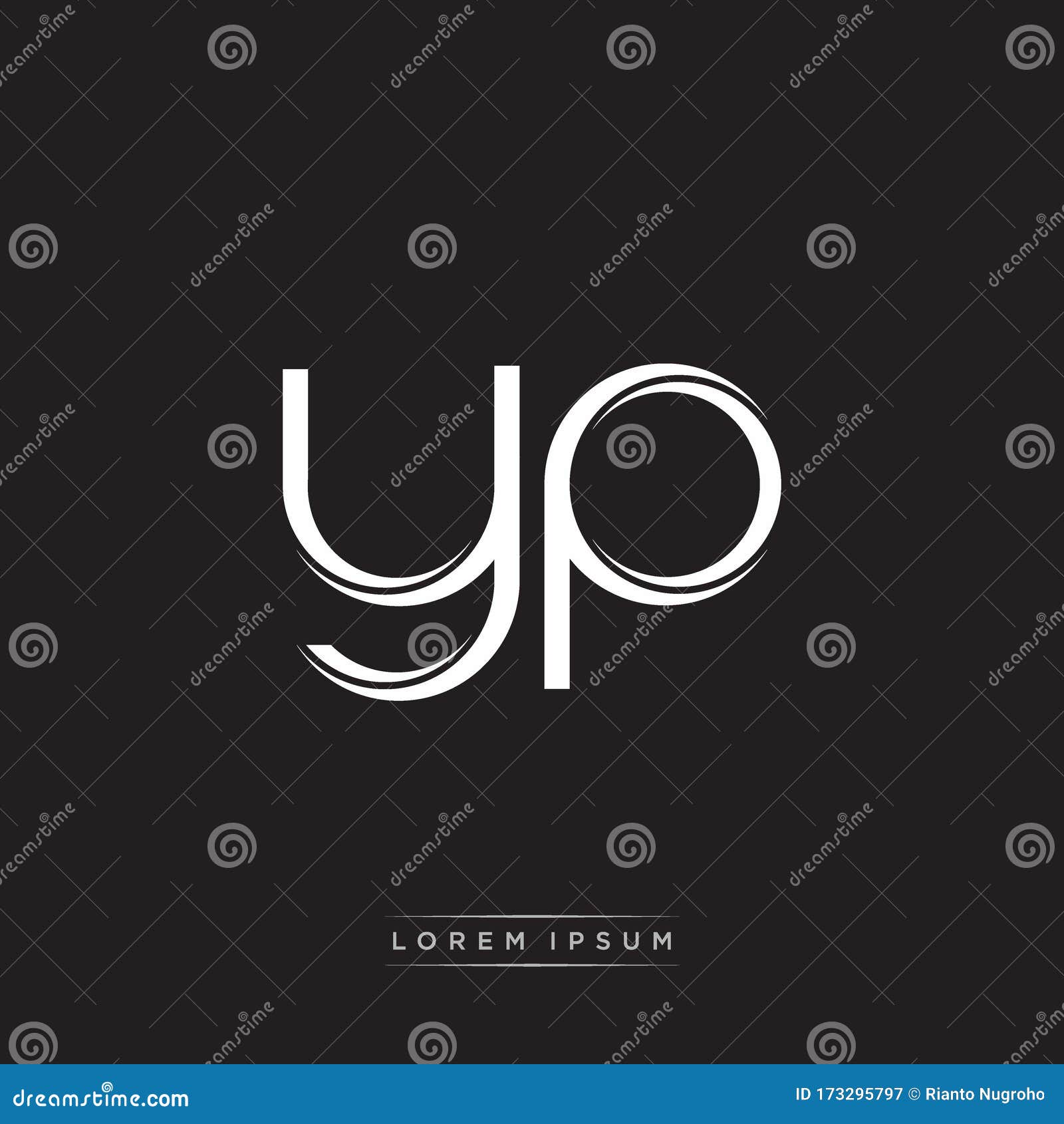 YP Initial Letter Split Lowercase Logo Modern Monogram Template ...
