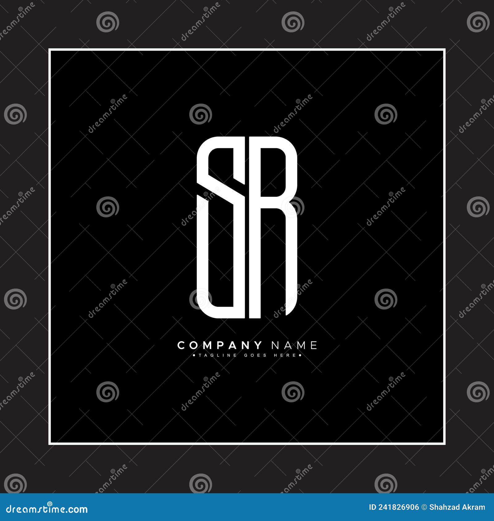 Initial Letter SR Logo - Simple Business Logo Stock Vector ...