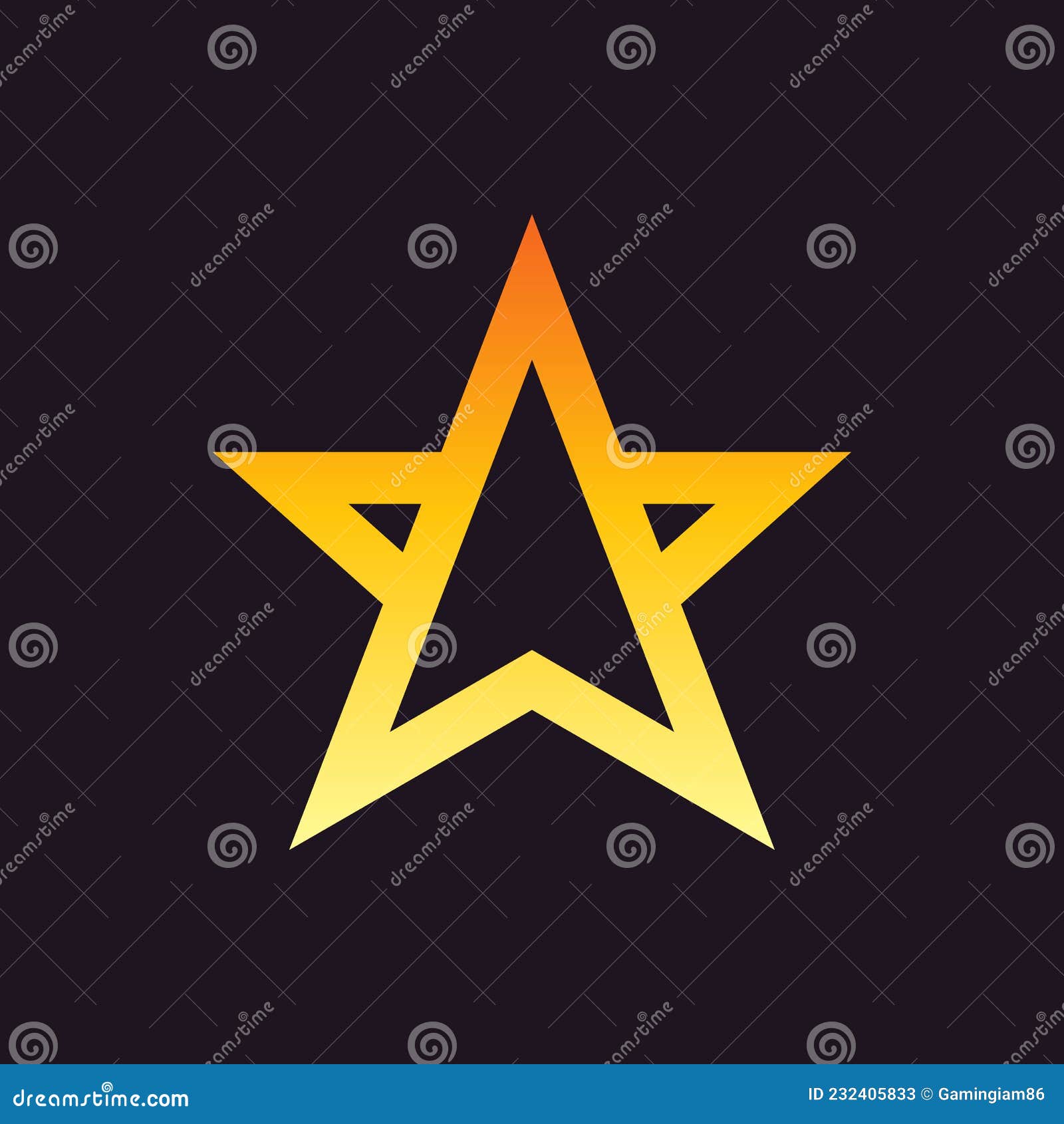 Initial Letter a Stars Logo Design Insignia Stock Vector - Illustration ...
