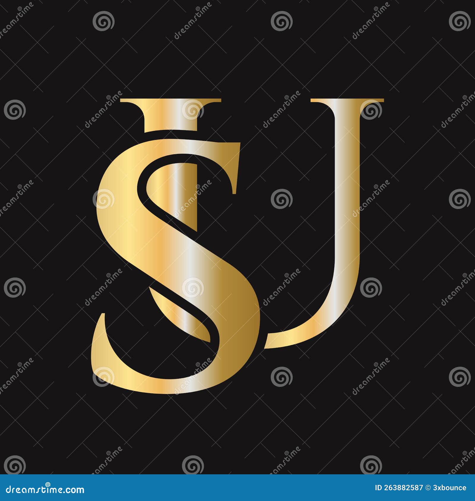 Initial Letter SU, US Logo Design Vector Template. Monogram SU Logotype ...