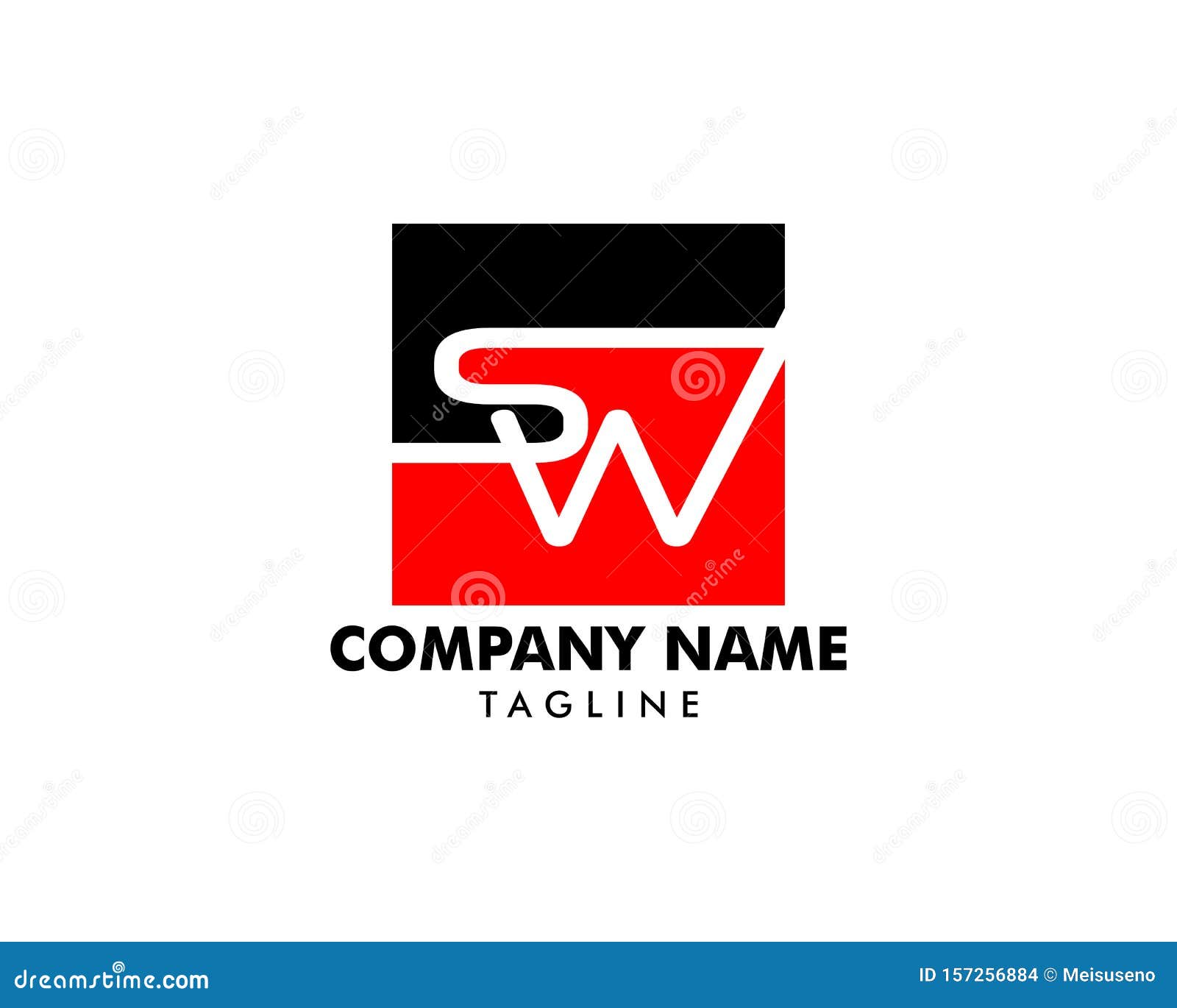 Initial Letter SW Logo Template Design Stock Vector - Illustration of ...