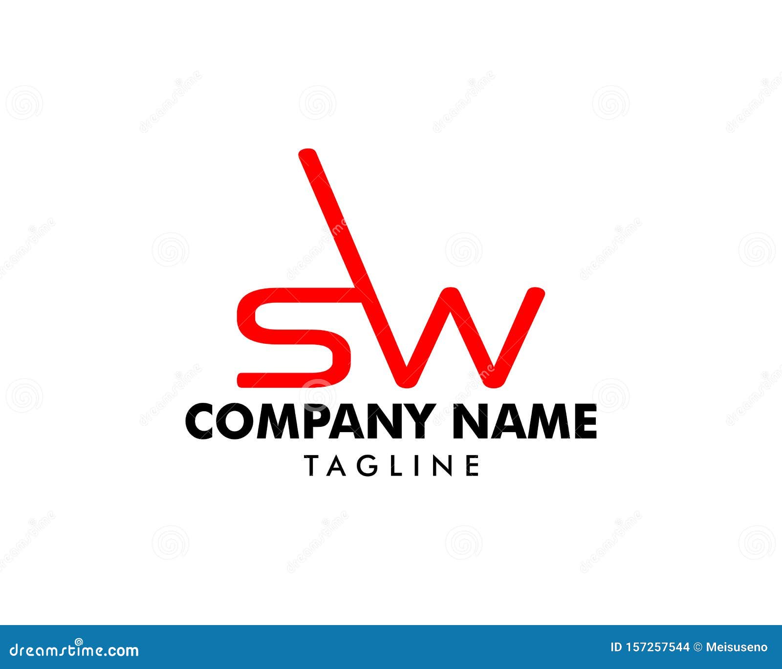 Initial Letter SW Logo Template Design Stock Vector - Illustration of ...