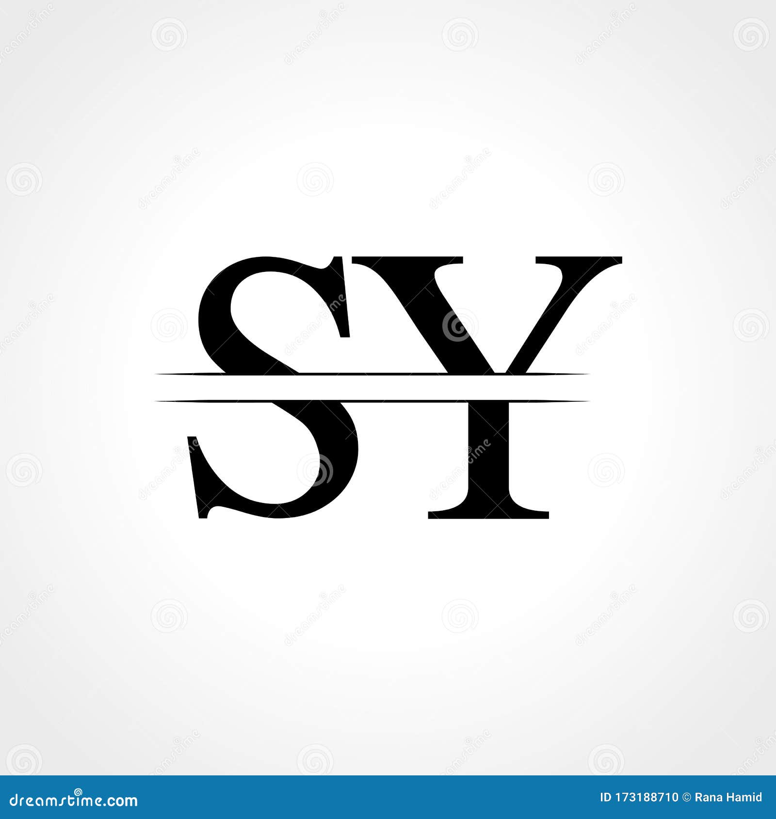 Initial Letter SY Logo Design Vector Template. SY Letter Logo Design ...