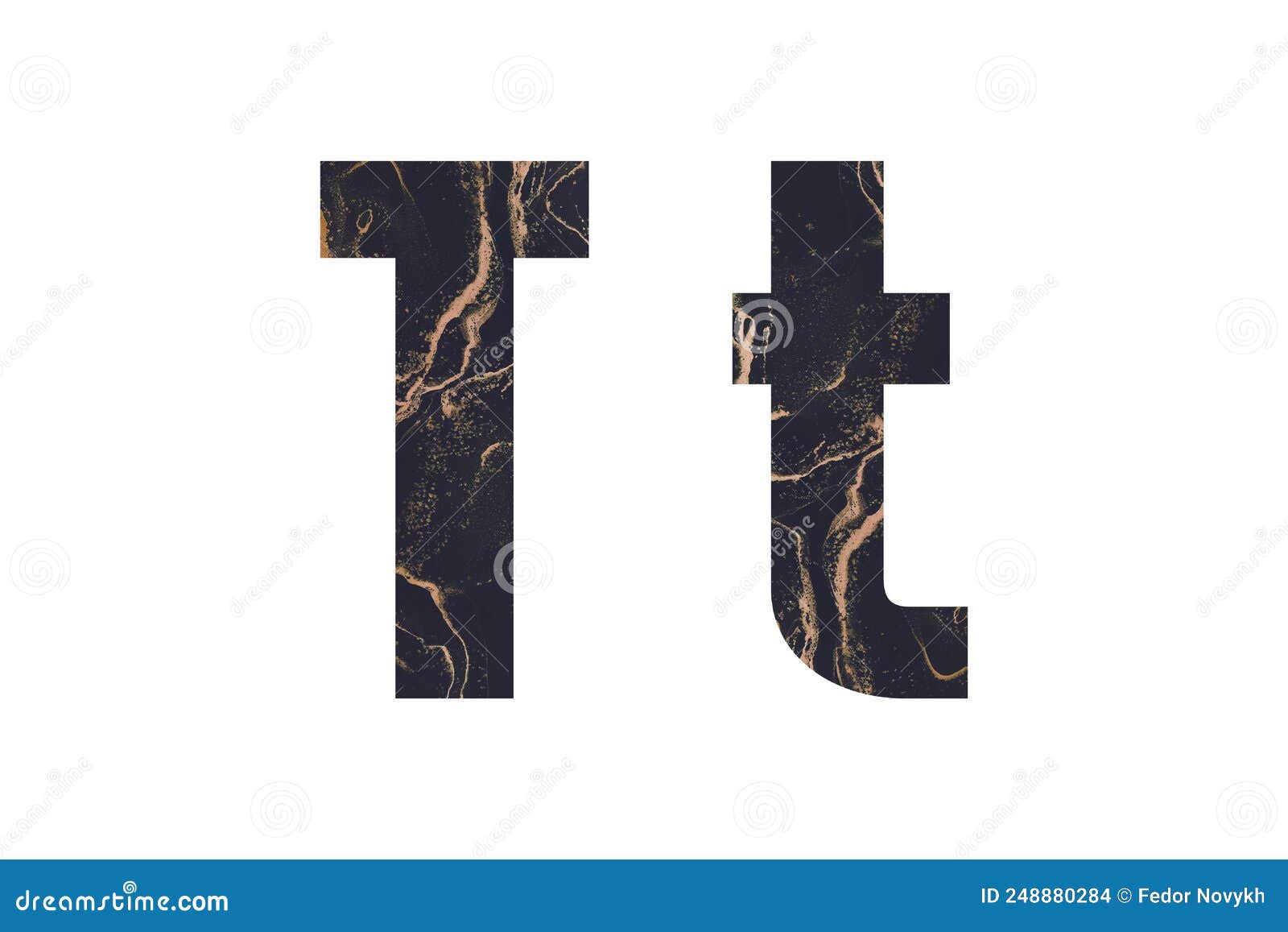 Initial Letter T with Abstract Hand-painted Alcohol Ink Texture Stock ...