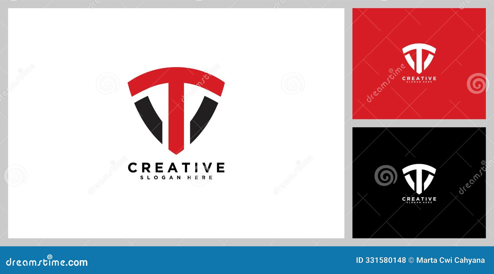 Initial Letter T Shield Design Template Stock Illustration ...