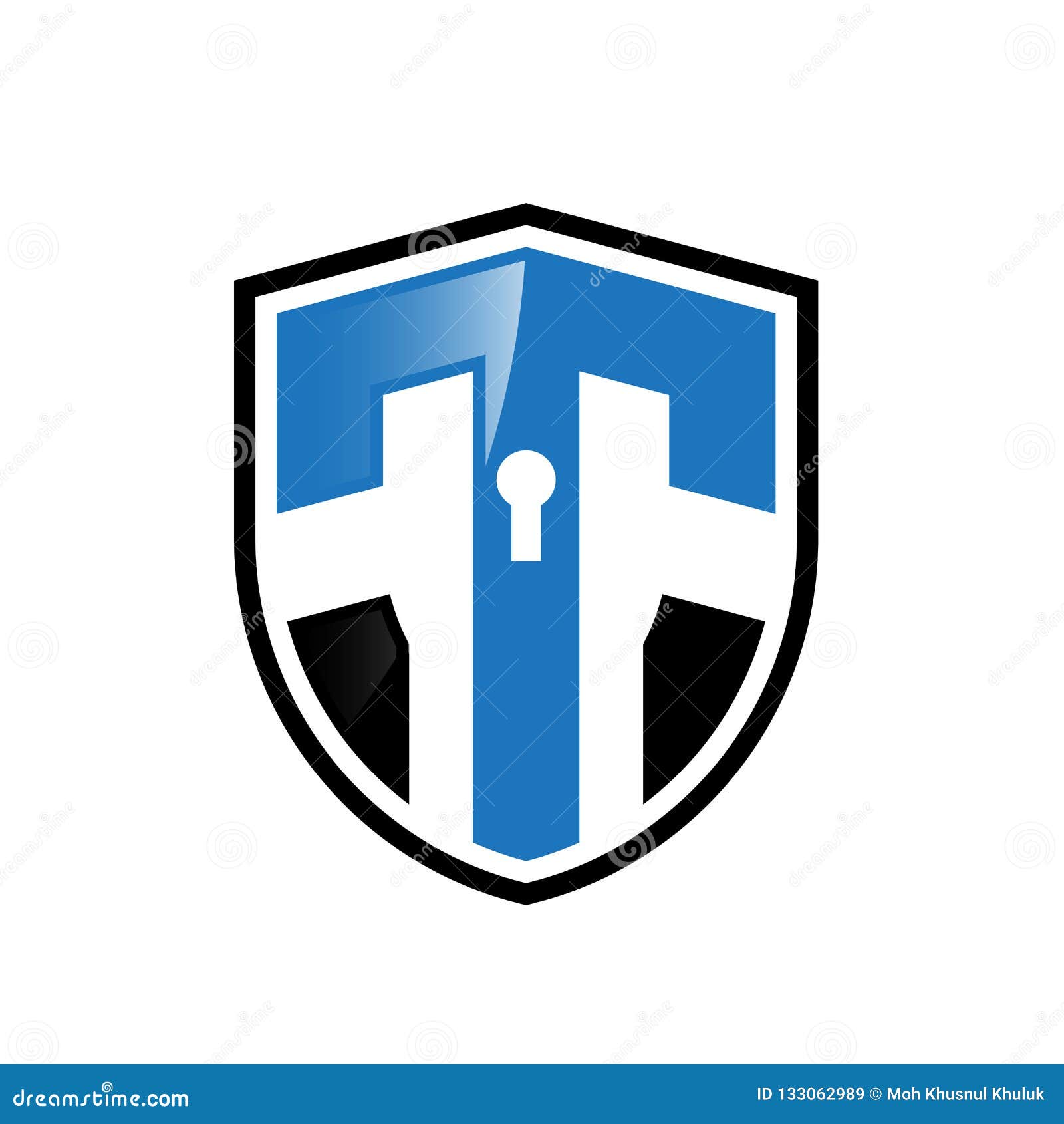Initial Letter T Shield Security Logo Vector Stock Vector ...
