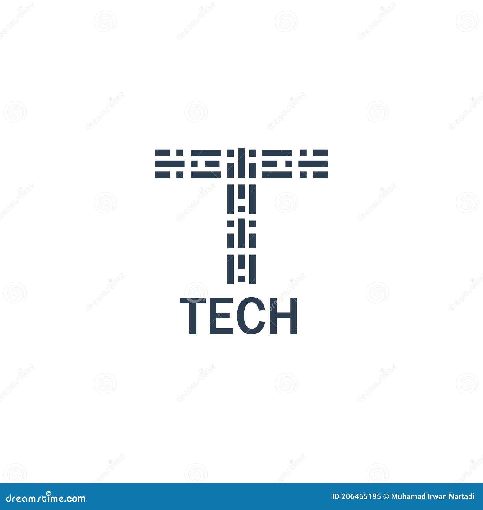 Initial letter T tech logo stock vector. Illustration of pixel - 206465195