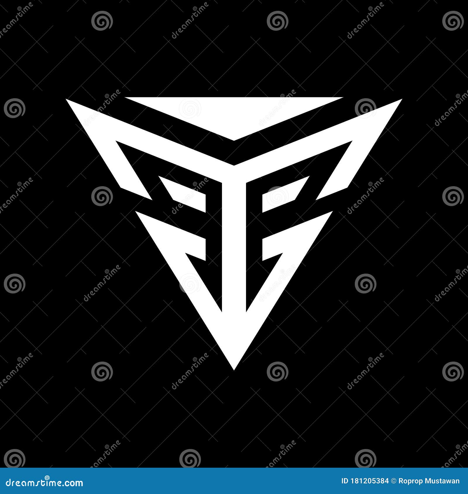 Initial Letter T Or Y V Logo Template With Modern Triangle Keystone ...