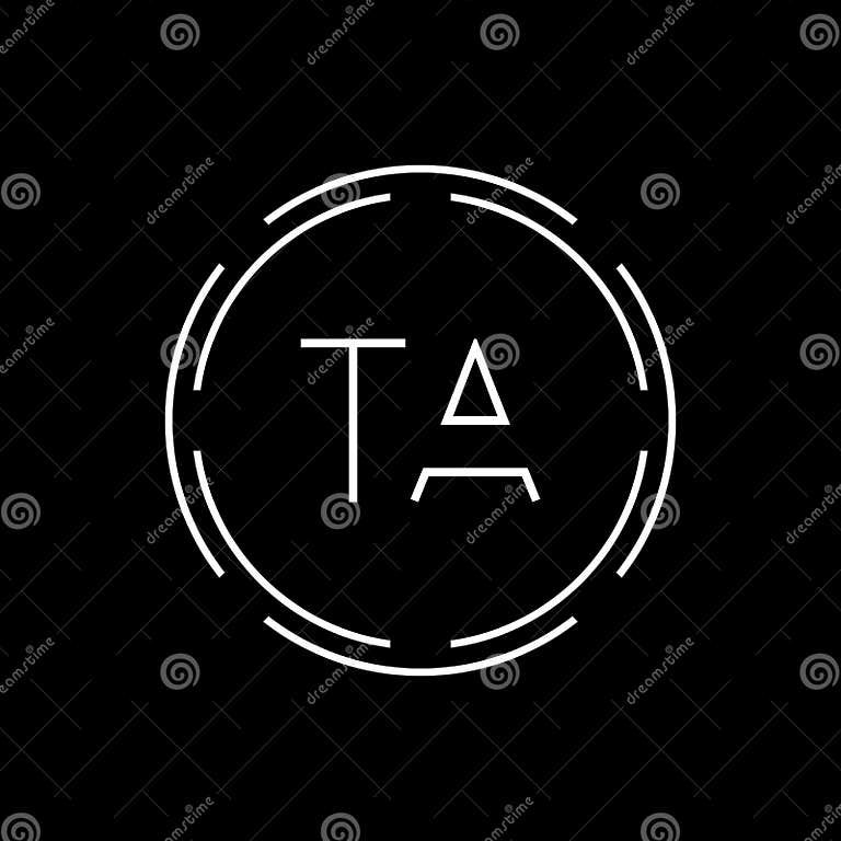Initial Letter TA Logo Creative Typography Vector Template. Circle ...