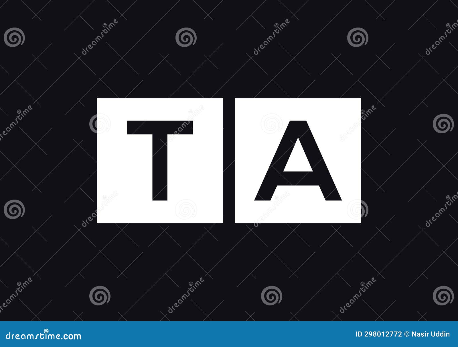 Initial Letter TA Logo. TA Logo Design Vector Template Stock ...